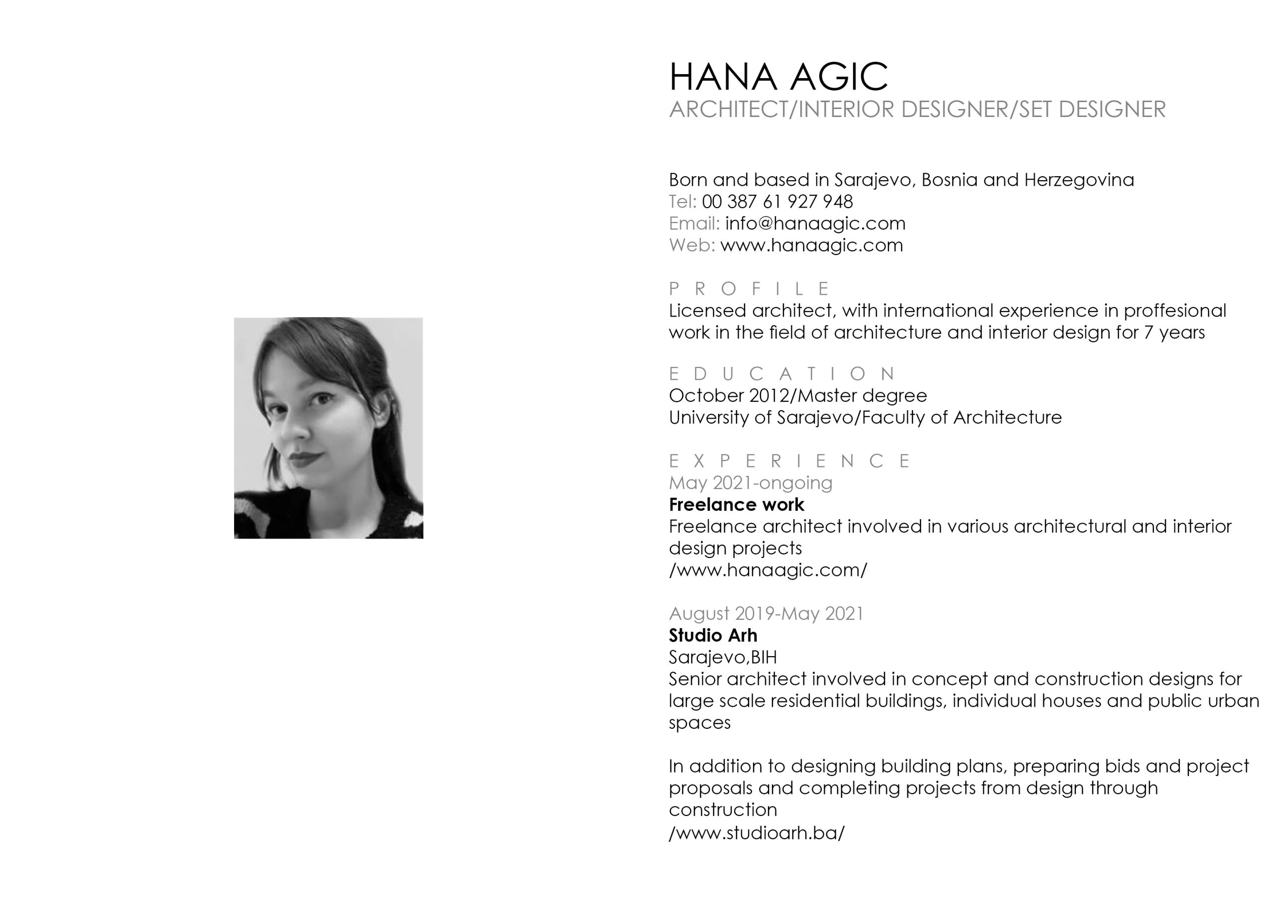 My portfolio book • Hana Agic